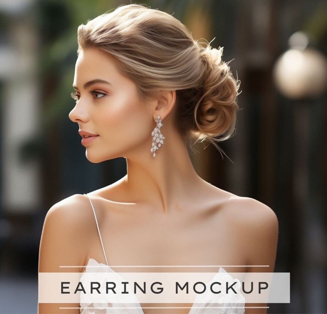 Earring and Necklace Display Model, Earring Jewellery Mockups, High ...