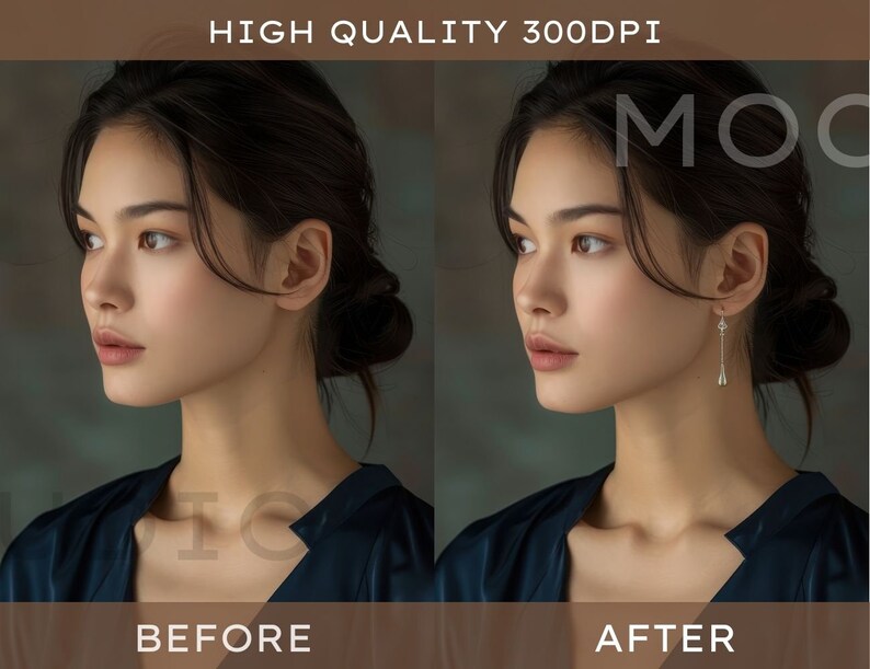 15 Earring Model Mockups Bundle, High-quality Jewelry Display ...