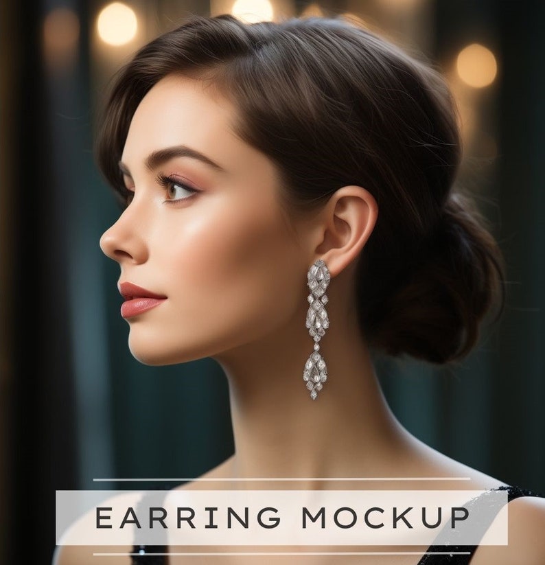 Earring Mockup, Earring Display Model, Earring Jewellery Mockups, High ...