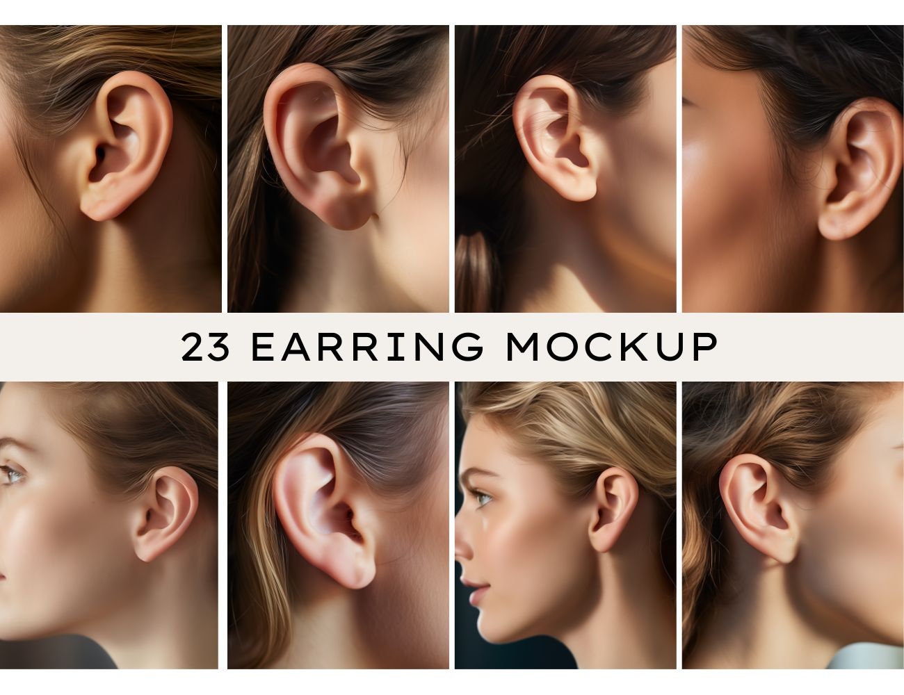 23 Earrings Bundle, Earring Model, Earring Jewellery Mockups, High ...