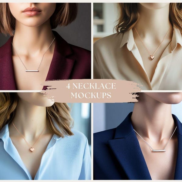 Necklace Mockups, Jewelry Mockup, Necklace Display, Necklace Models ...