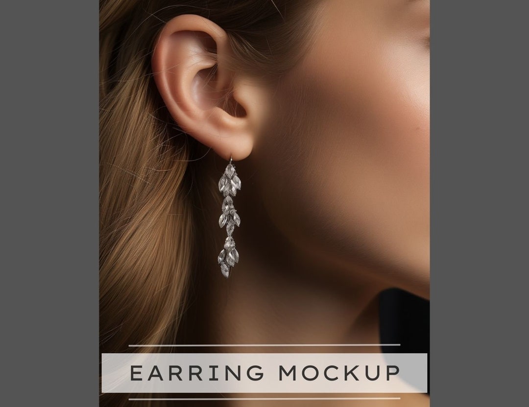 Earring Mockup, Earring Display Model, Earring Jewellery Mockups, High ...