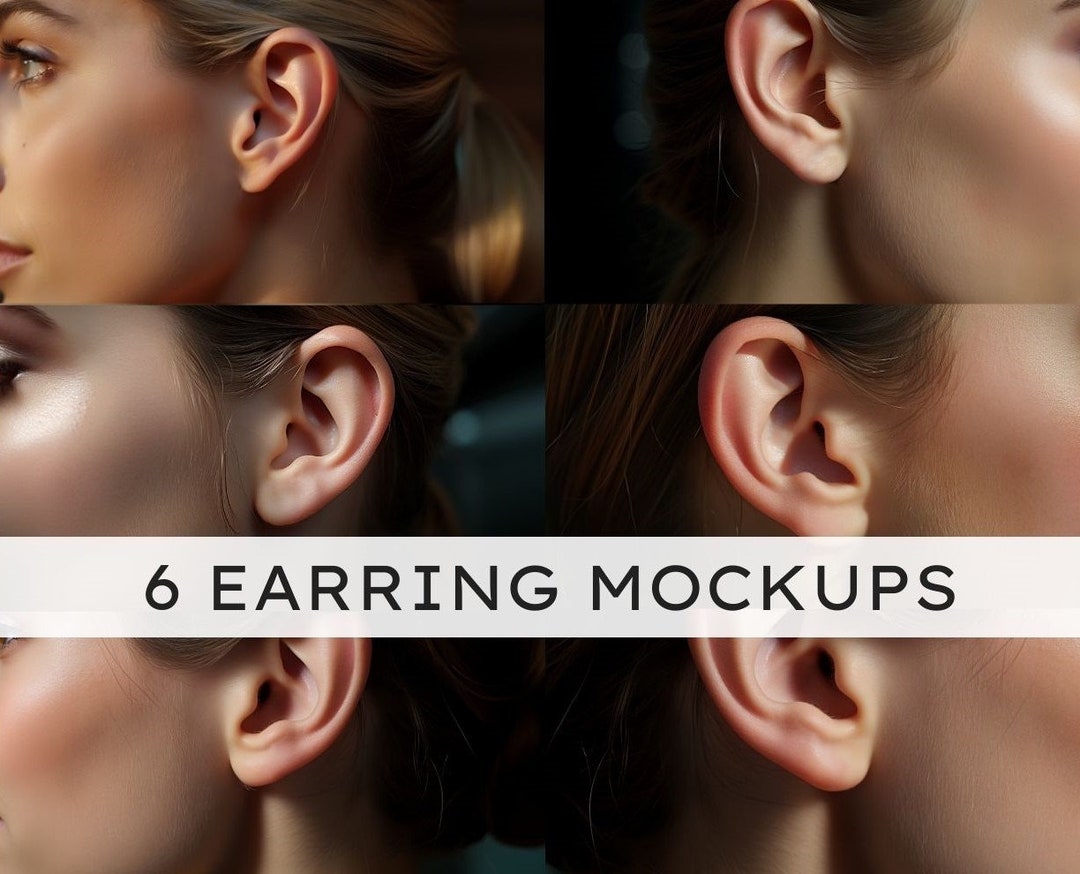 Models and Display for Earrings Bundle, Earring Jewellery Mockups ...