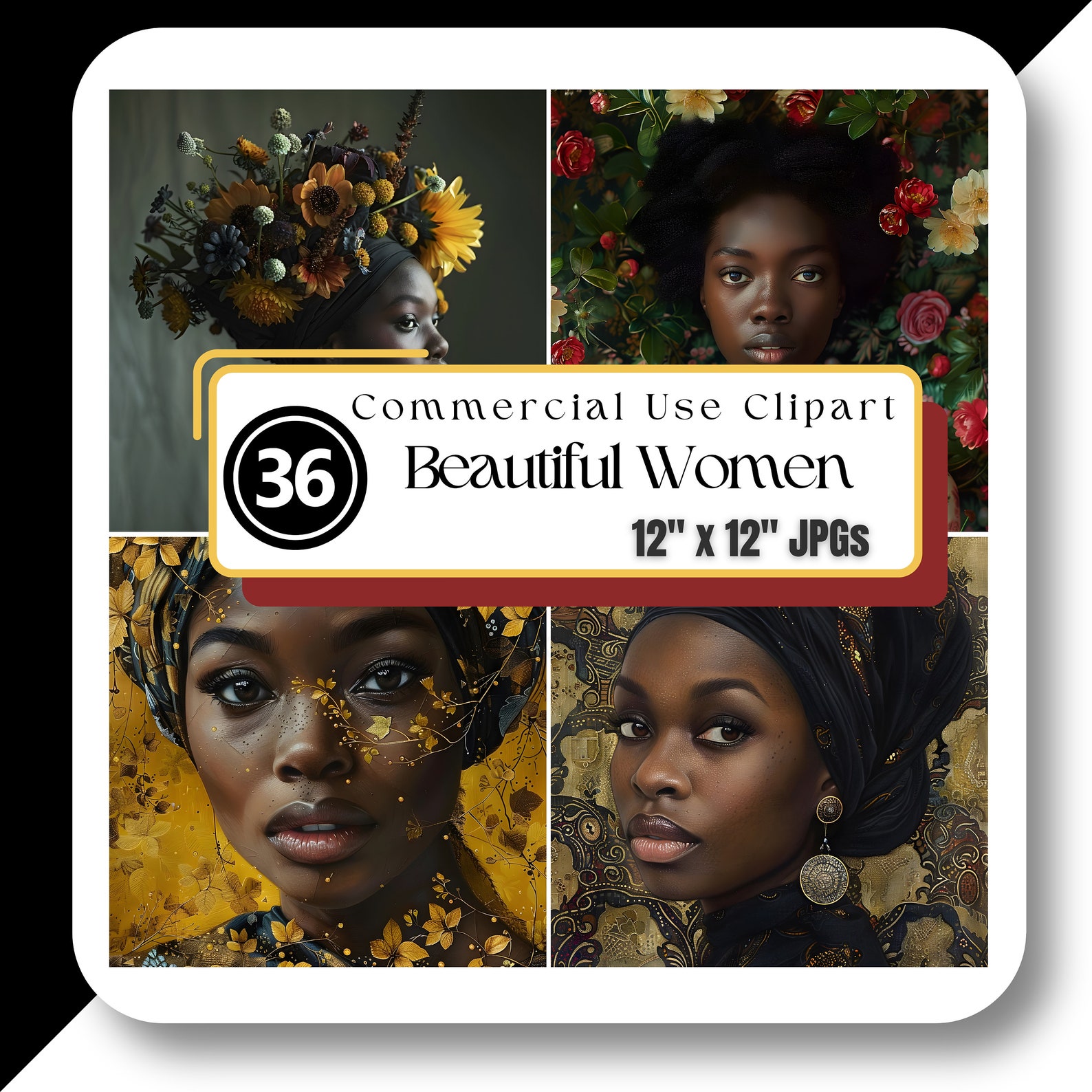 Beautiful Woman JPG 12x12 Black Culture POC Boss Girl African Queen ...