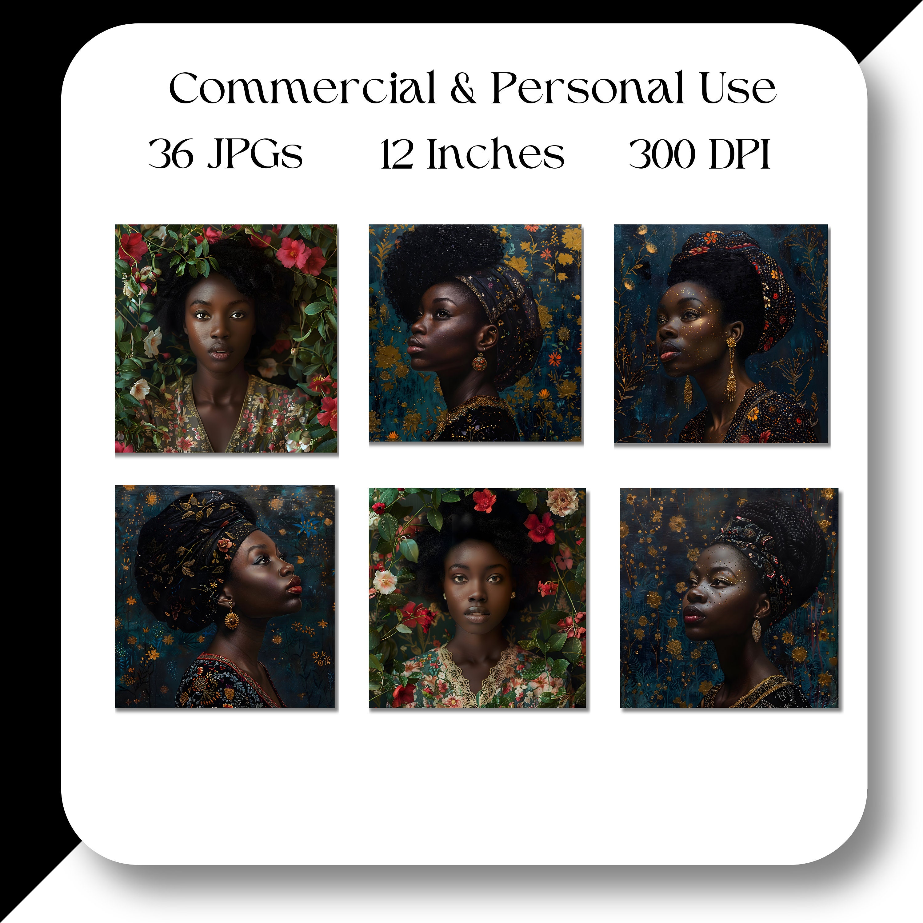 Beautiful Woman JPG 12x12 Black Culture POC Boss Girl African Queen ...