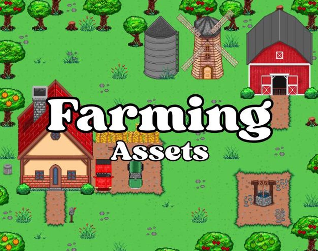 Pixel Art Farm Assets – 32x32 Tiles & Sprites - Etsy UK