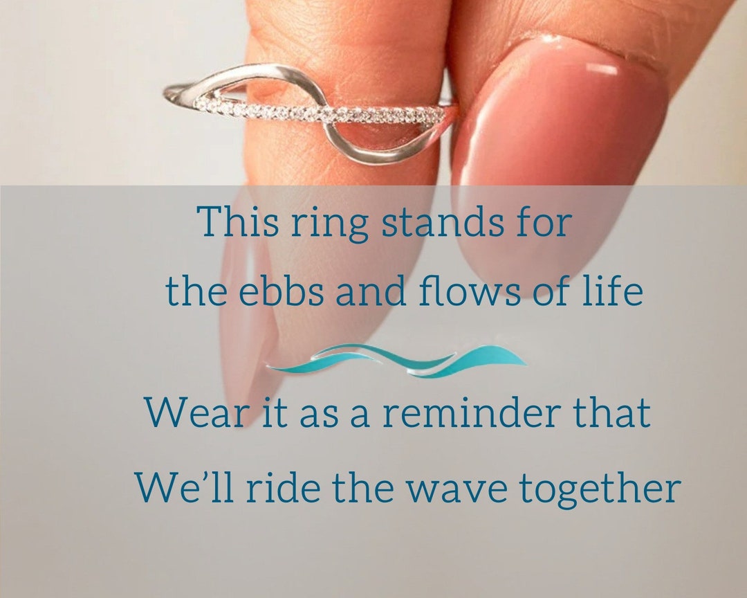 Self Reminder Ring - Minimalist High and Low Wave Ring - Best Friend ...