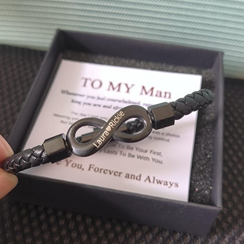 Mens Bracelet With Infinity - Etsy