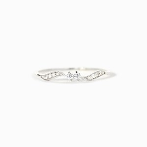 Self Reminder Minimalist Wave Ring high and Low Ring inspiration Gift ...