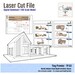 Modern House Laser Cut Model | DIY Miniature Home | 1:100 Scale Svg Dxf ...