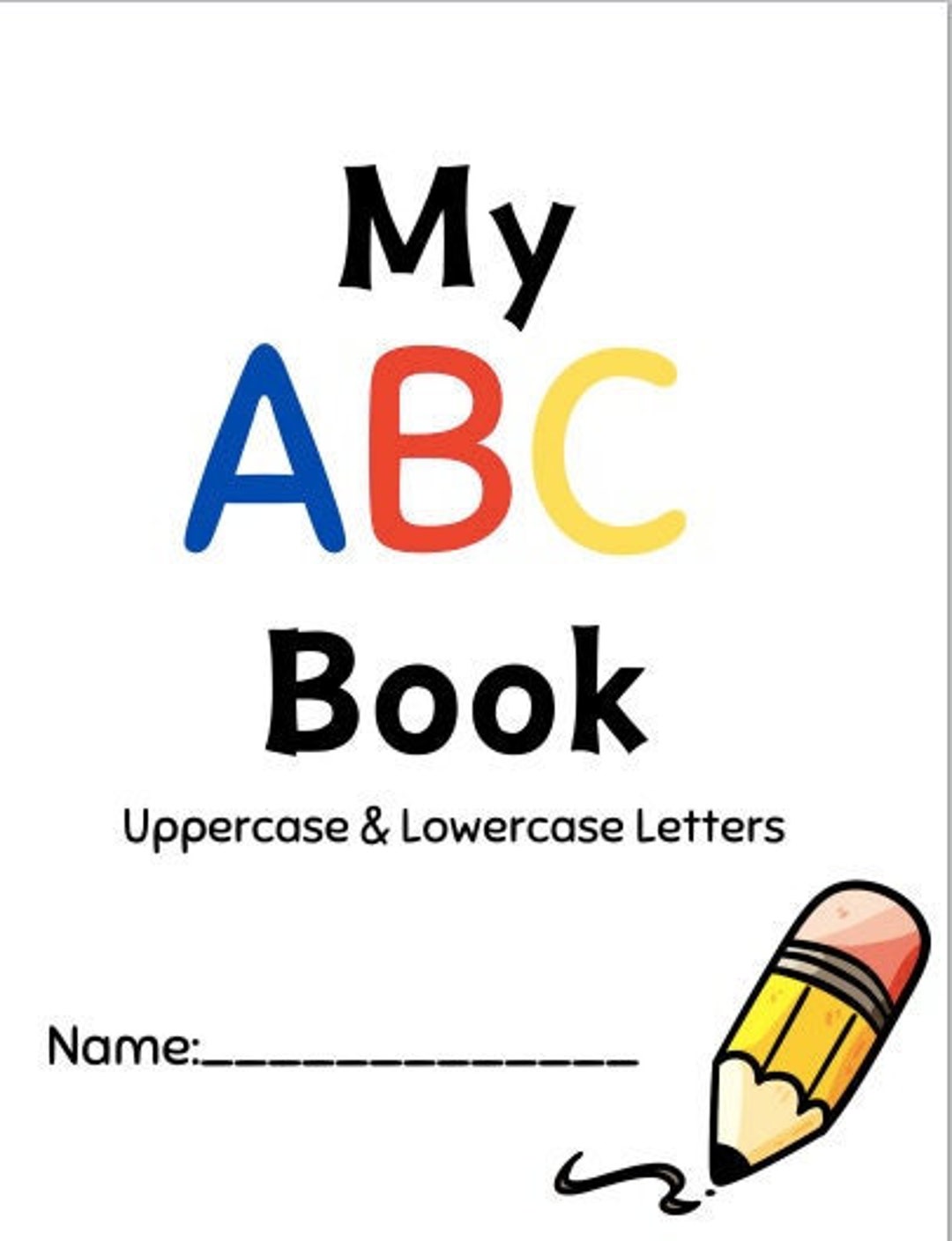 My ABC Book: Uppercase & Lowercase Letters - Etsy