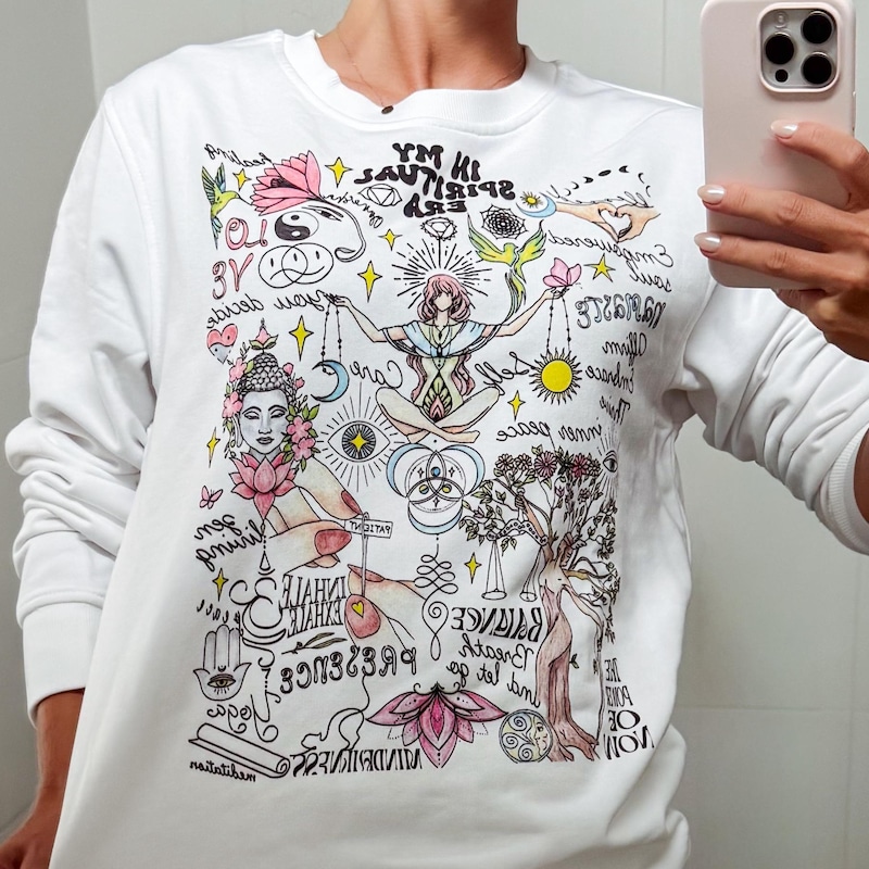 Yoga Cotton Sweatshirt - Etsy UK