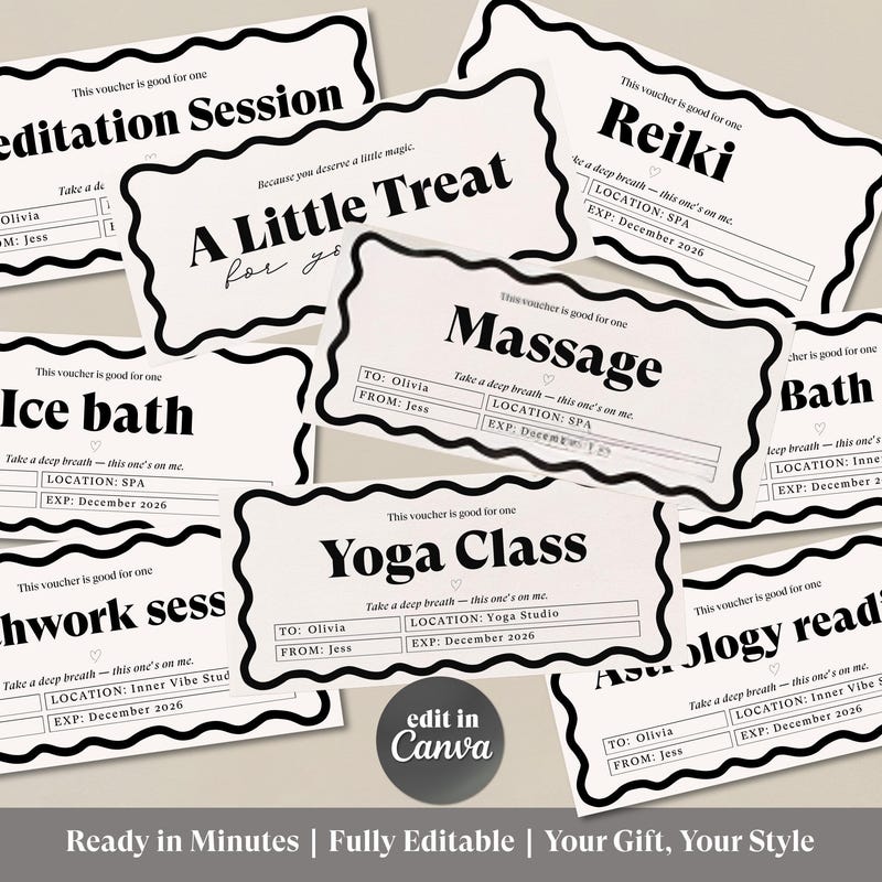 Facial Voucher Template - Etsy UK