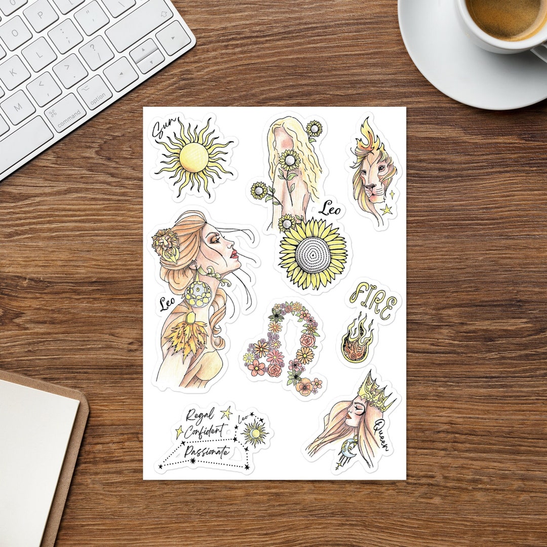 Leo Sticker Pack Zodiac Sticker Leo Personality Sticker - Etsy