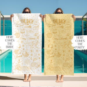 Custom Last Toast on the Coast Towel Coastal Bachelorette Party Beach ...