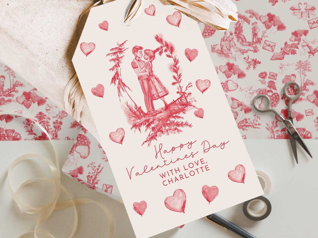 Cute Love Gift Tag Printable Label Template Anniversary Tag Canva ...