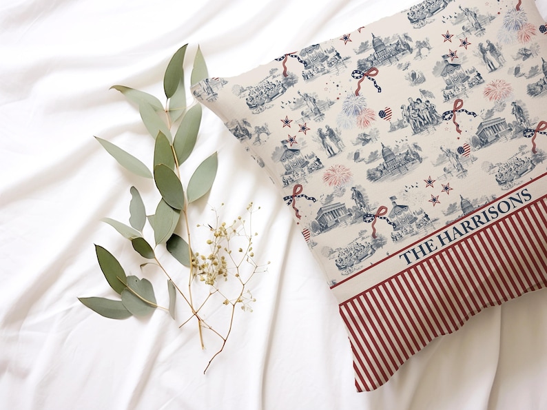 Patriotic Lumbar Pillow 4th of July Decorative Throw Pillow ...