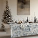 Red Christmas Toile Tablecloth Classic Santa Decor Xmas Day Table ...