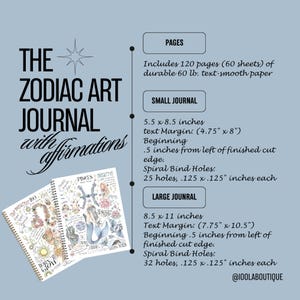 Zodiac Journal Spiral Notebook Astrology Diary Birthday Gift Yoga ...