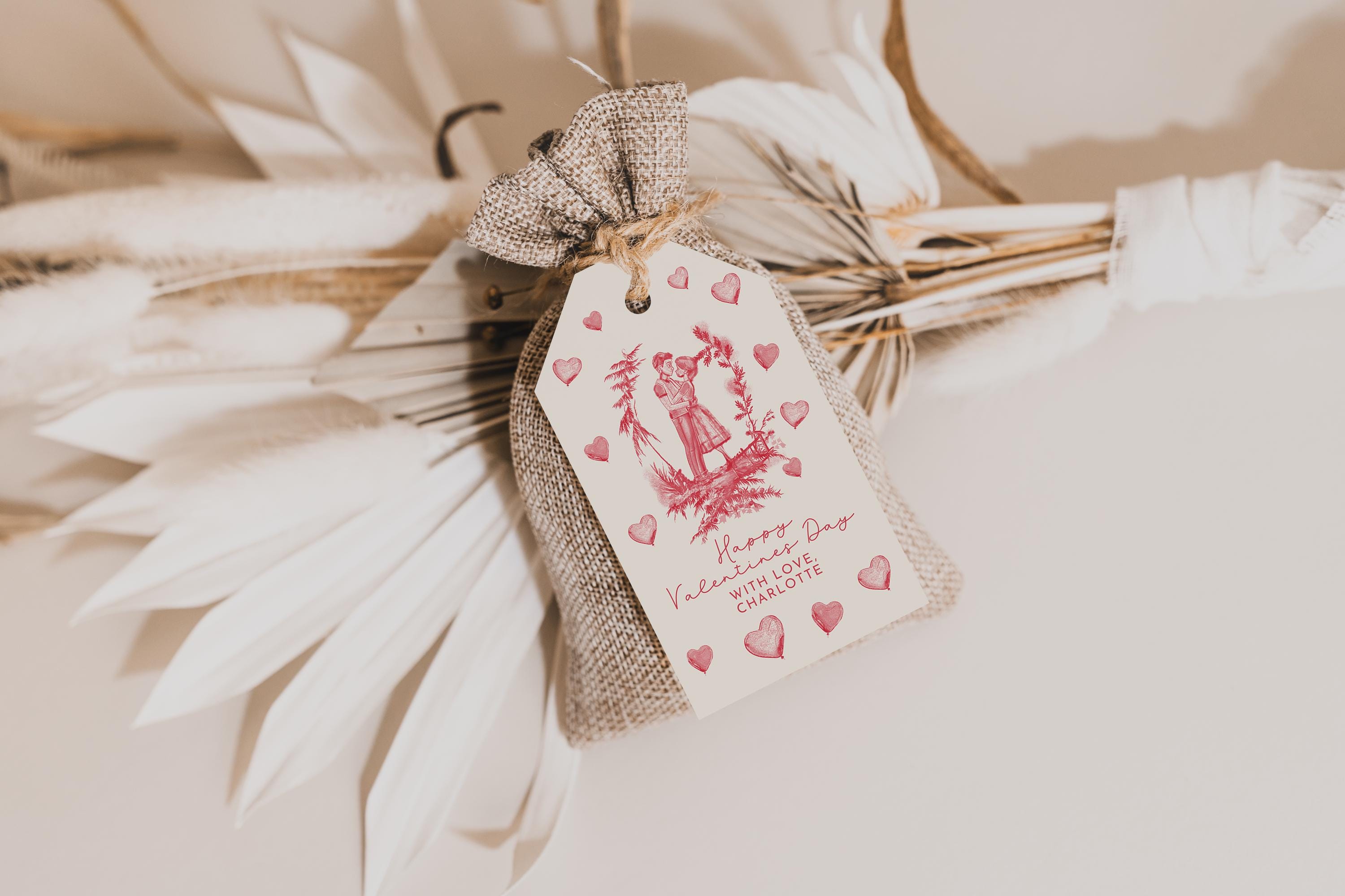 Cute Love Gift Tag Printable Label Template Anniversary Tag Canva ...
