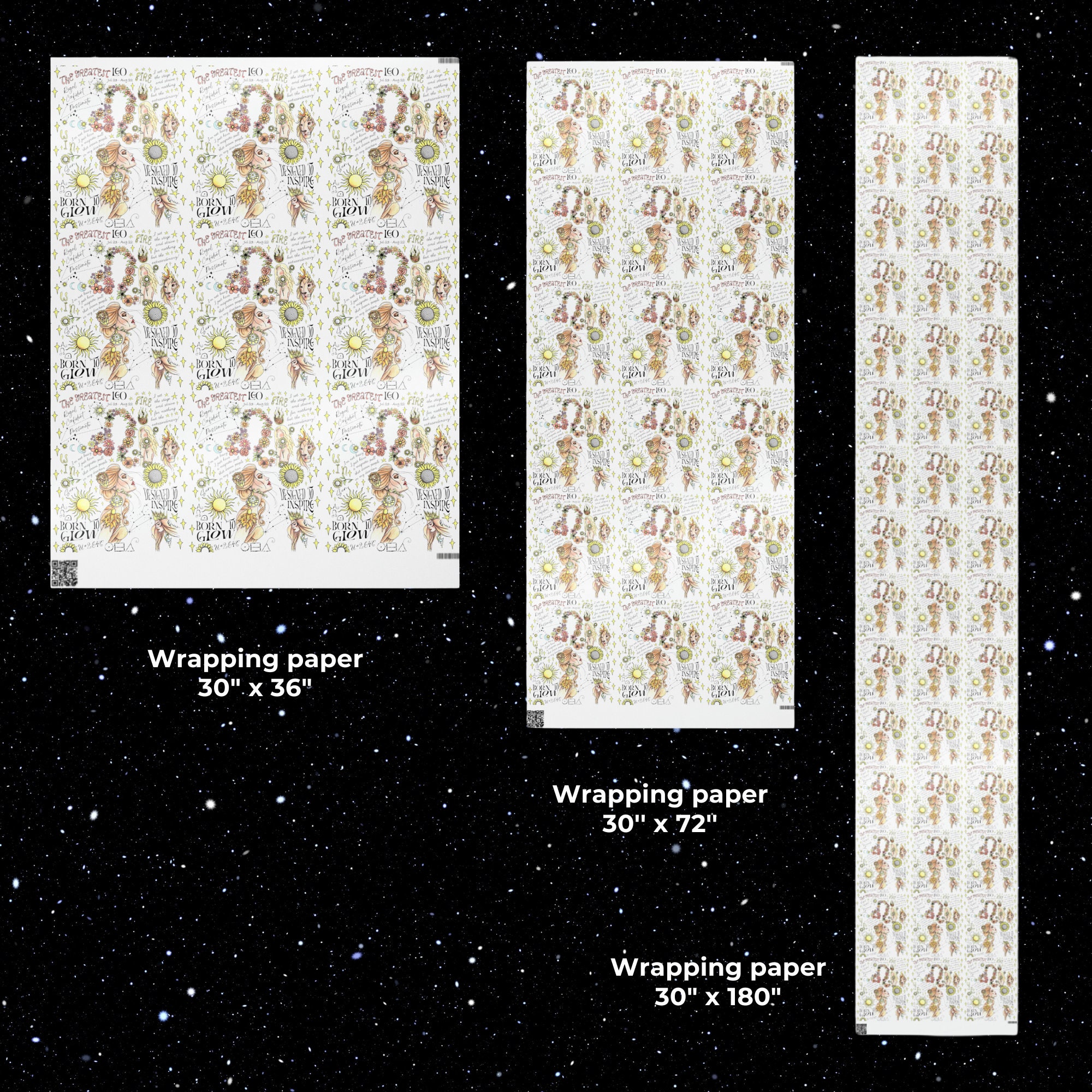 Zodiac Wrapping Paper Aquarius Birthday Decoration Wrapping Paper Roll ...