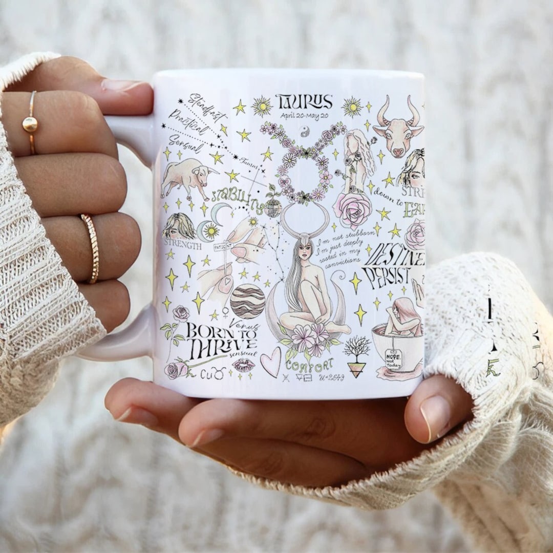 Taurus Mug Zodiac Coffee Tea Cup Taurus Personality Mug Astrology ...
