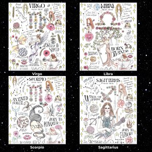 Zodiac Wrapping Paper Aquarius Birthday Decoration Wrapping Paper Roll ...