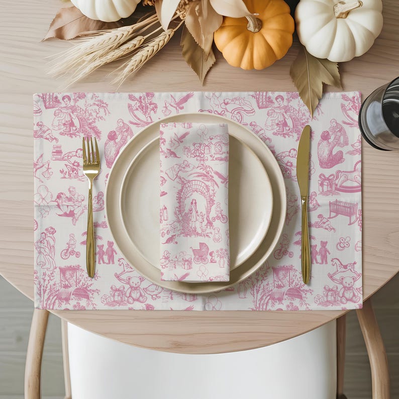 Baby Shower Table Runner Welcome Baby Girl Party Decor Custom Vintage ...