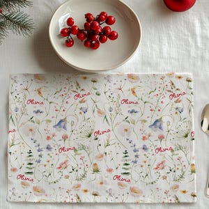 Dainty Wildflower Tablecloth Spring Table Cloth Pressed Flower Decor ...