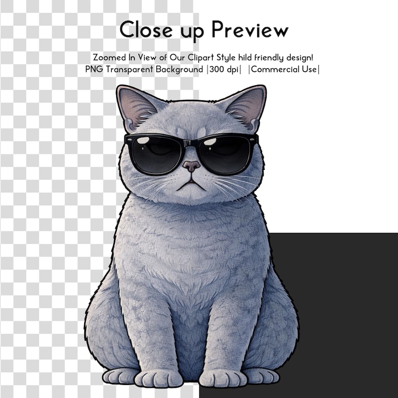 Grumpy Cat Watercolor Clipart | PNG Bundle, Commercial Use - Etsy Canada