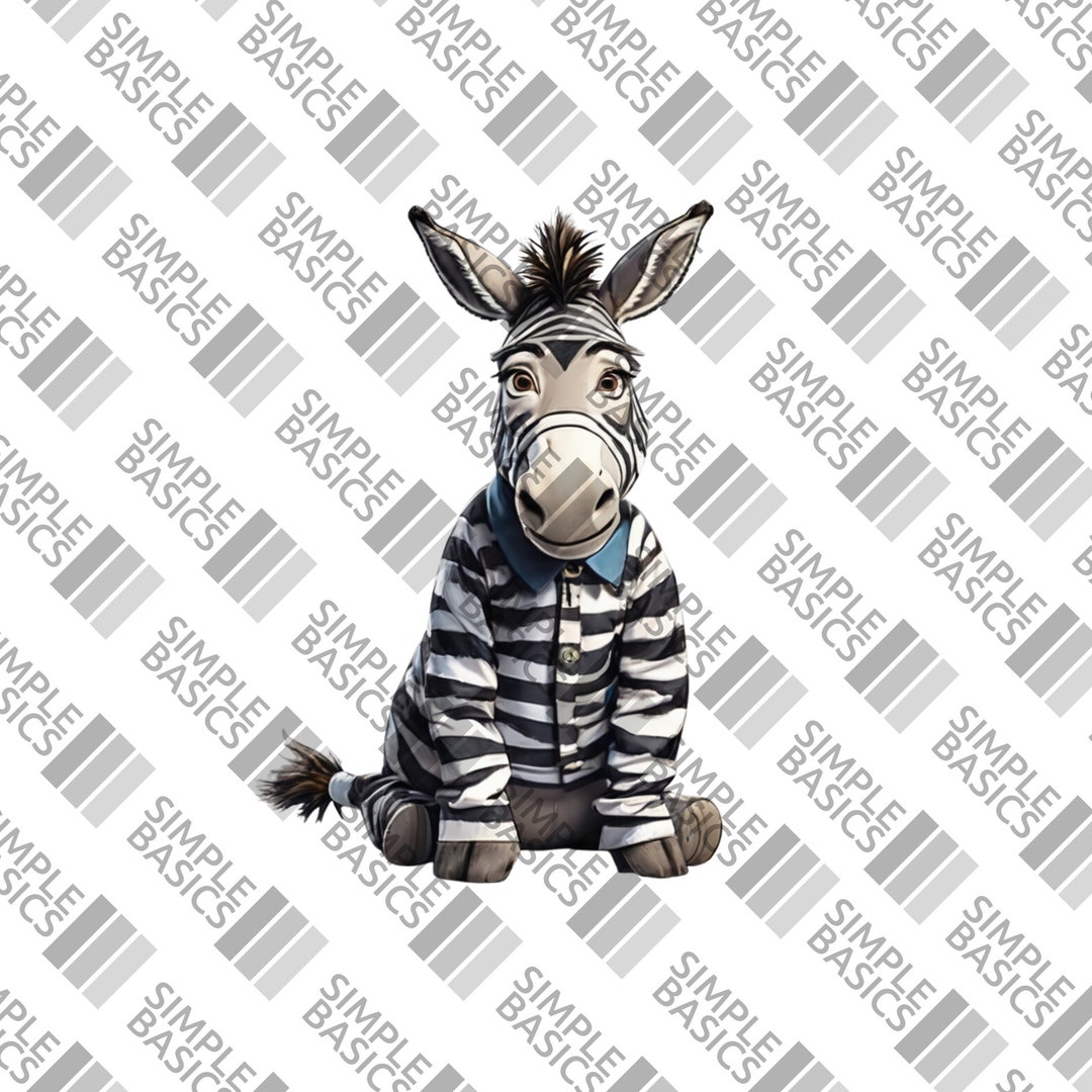Donkey Wearing Pajamas zebra Instant Download SVG PNG - Etsy