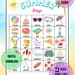 Summer Bingo, Printable Game, Activity for Kids, Pool Game, Summer ...