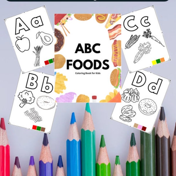 Food Coloring Book - Etsy
