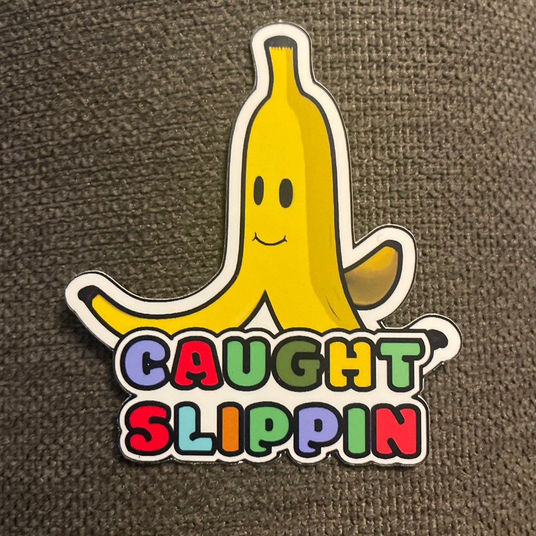 Mario Banana Peel Vinyl Sticker - Etsy