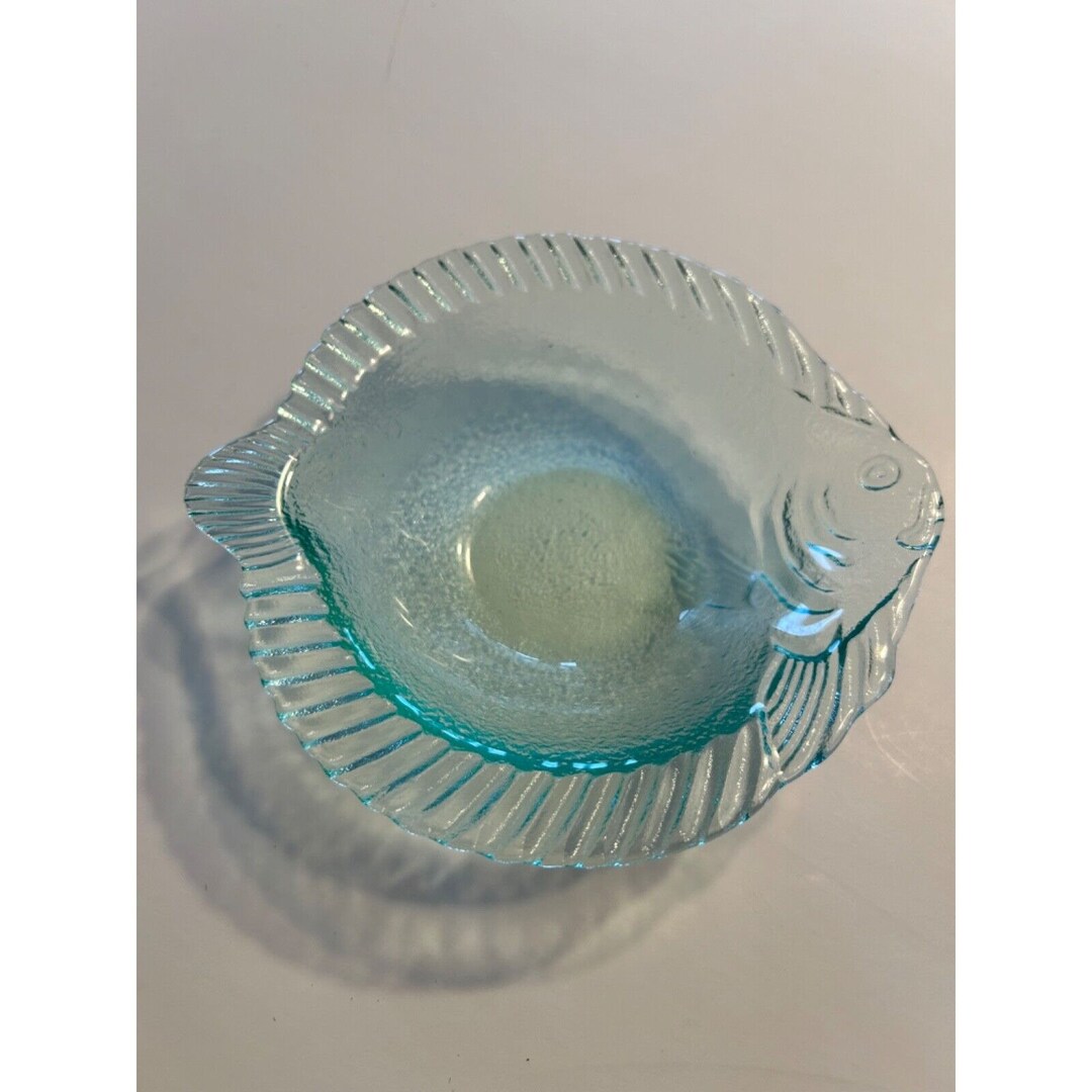 Ultramarine Blue Glass Fish Design Dish Candy or Trinkets 8 X 6 - Etsy