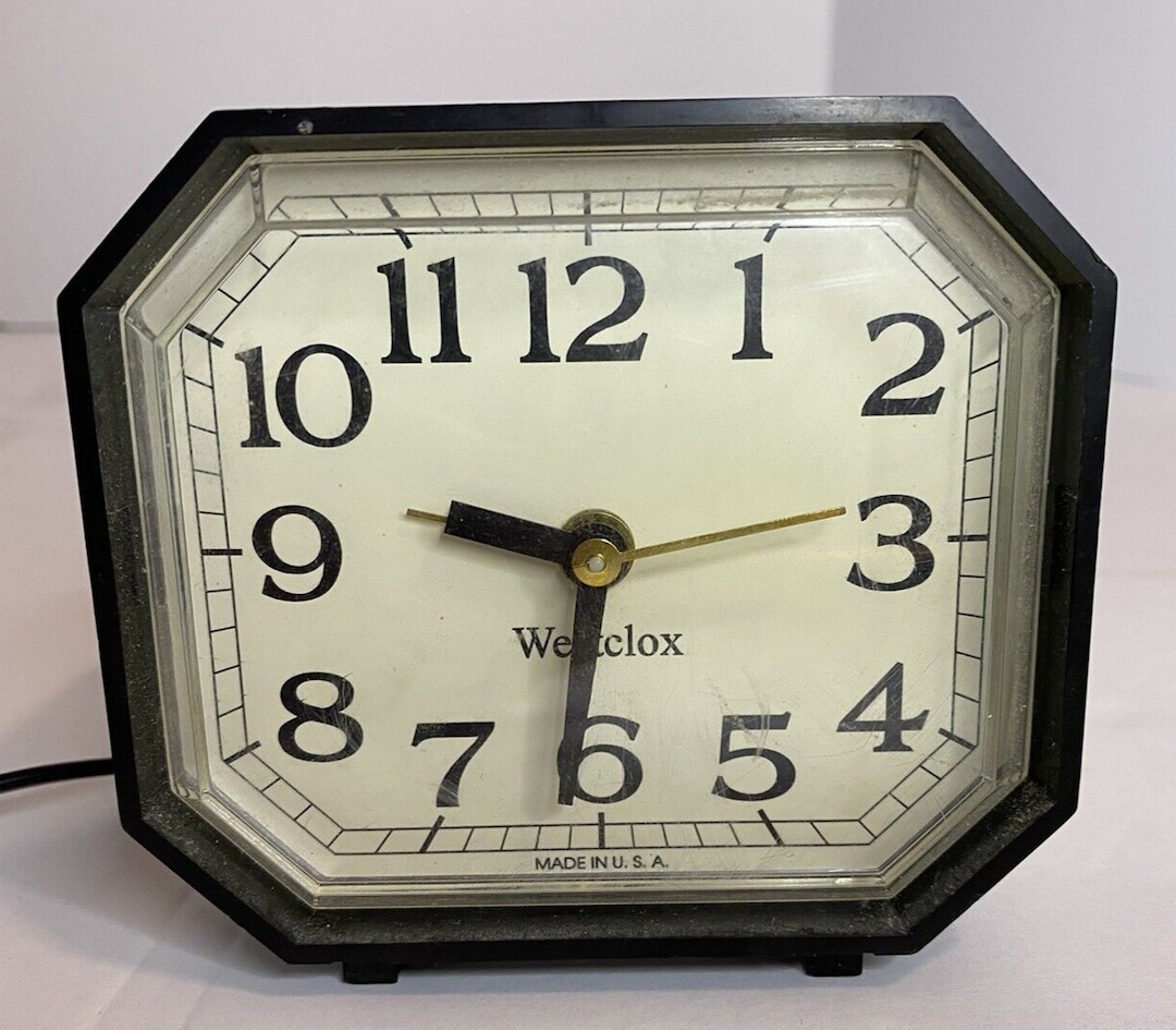 Vintage Westclox Electric Alarm Clock Model 22090-22540 Made in USA ...