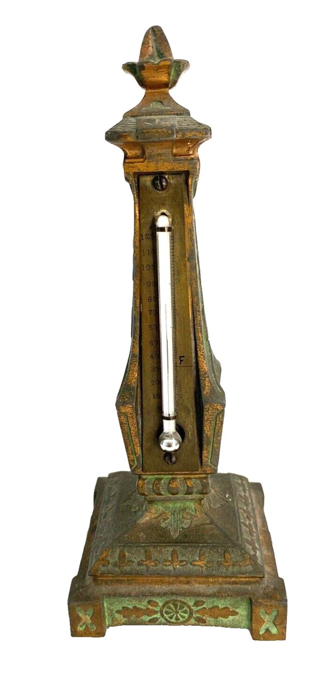 Antique Bronze 3 Greek Gods of Athens Greece 8 X 3 Inches Thermometer ...