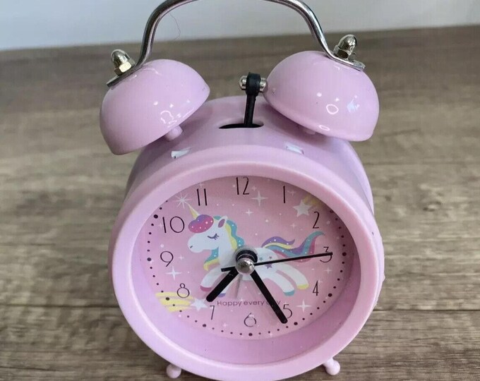 Kids Girls Alarm Clock With Unicorn Design 3D Indicator Durable for ...