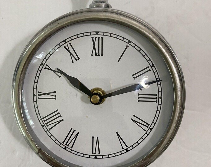 Pendant Wall Clock Quartz Metal Prestige Clock Made in India 5" X 4 ...
