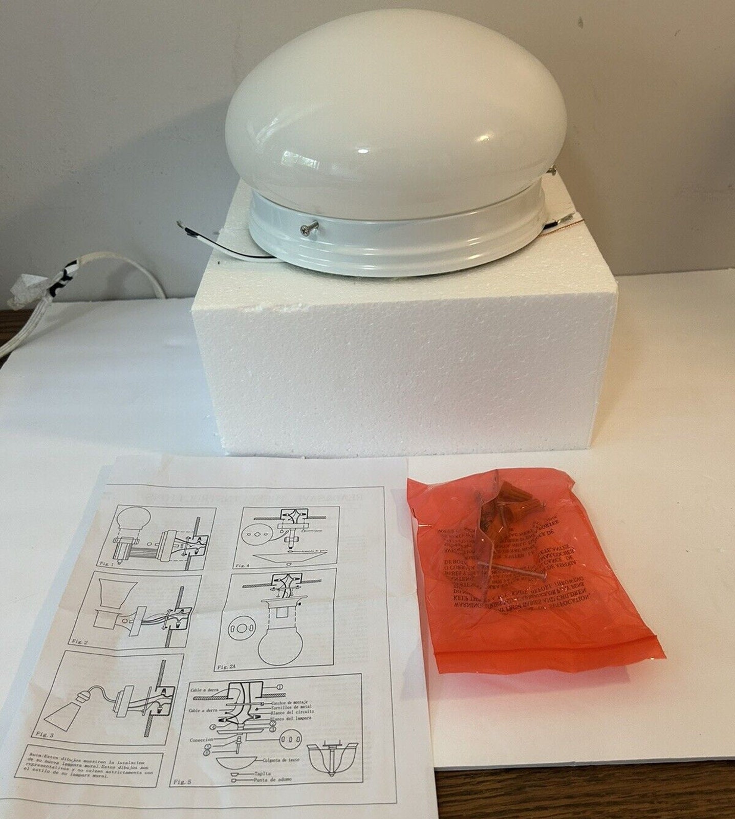 Lithonia Lighting Essentials 9 In. White LED Mushroom Flush Mount With ...