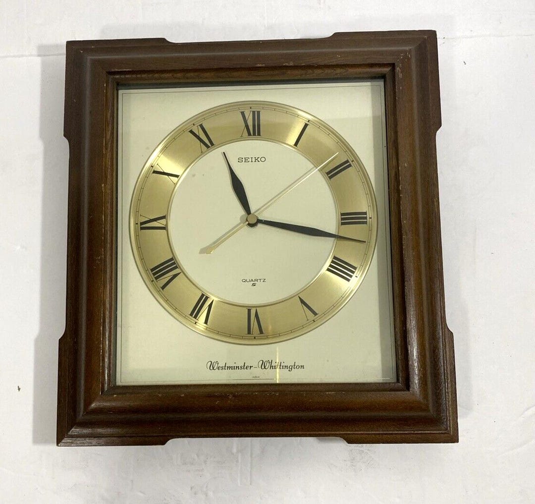 Vintage Seiko Westminster Whittington Quartz Wall Clock 12 Inches Wood ...