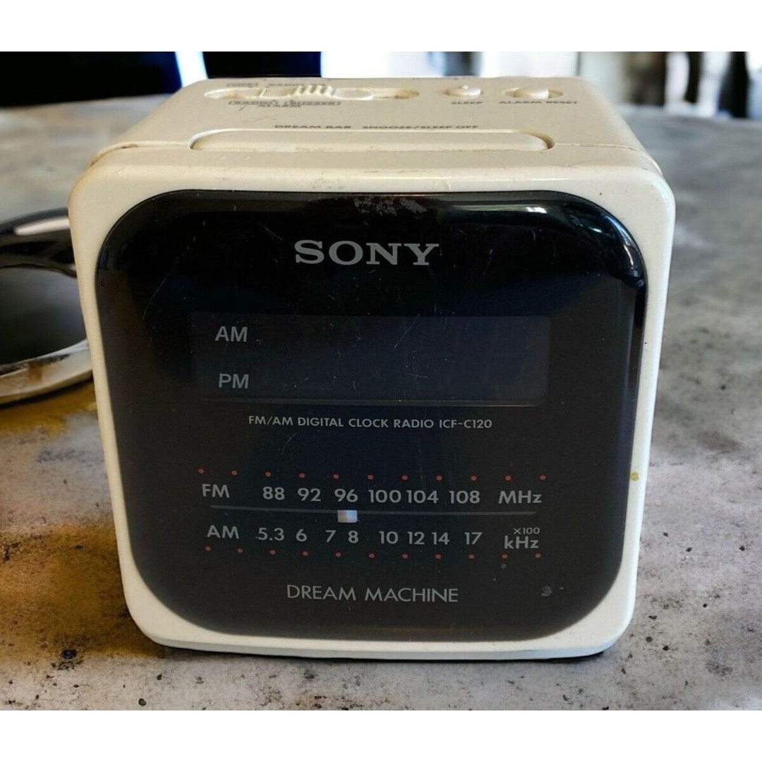 Vintage 1980s Sony Dream Machine Cube Alarm Clock AM/FM Works ICF-C122 ...
