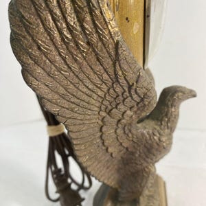 Vintage Sessions Eagle Mantle Clock Electric 1930's Wood and Brass ...