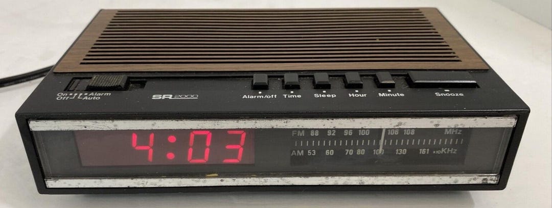 Sears Alarm Clock AM/FM Radio Model 225.23155 850 Vintage Works Great ...