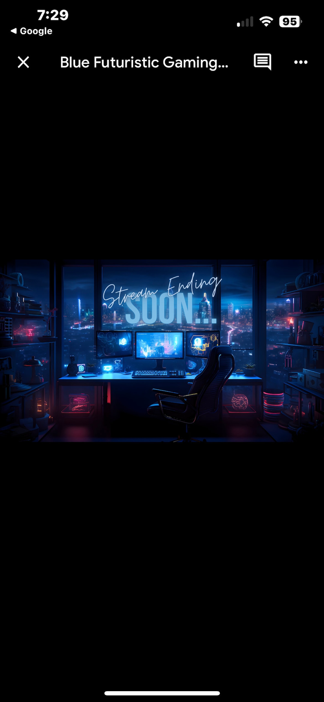 Blue Futuristic Gaming Room Scenes - Etsy