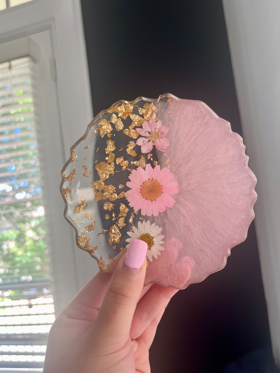 Handmade Resin and Pressed Flower Coasters | Aesthetic Coasters ...