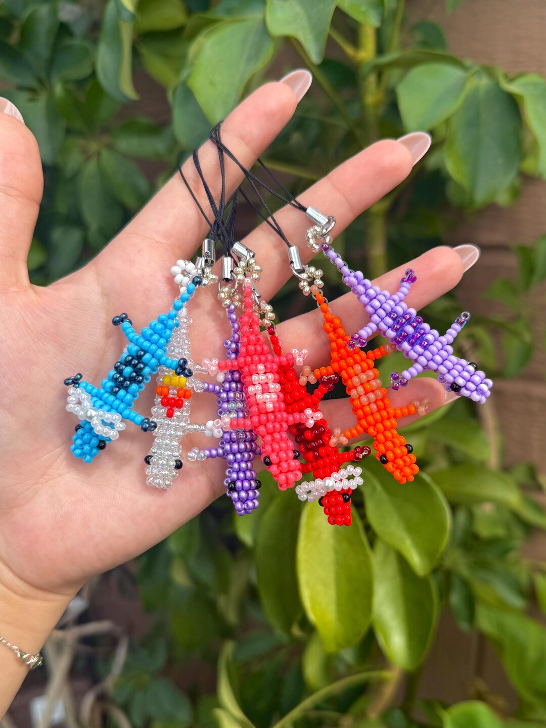 Beaded Lizard Phone Charm, Custom 3D Lizard Charm, Seed Bead Charm ...