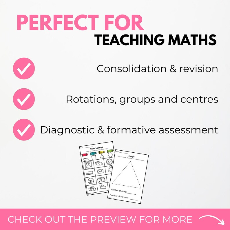 Kindergarten Shape Math Worksheets - Foundation Year, Australian ...