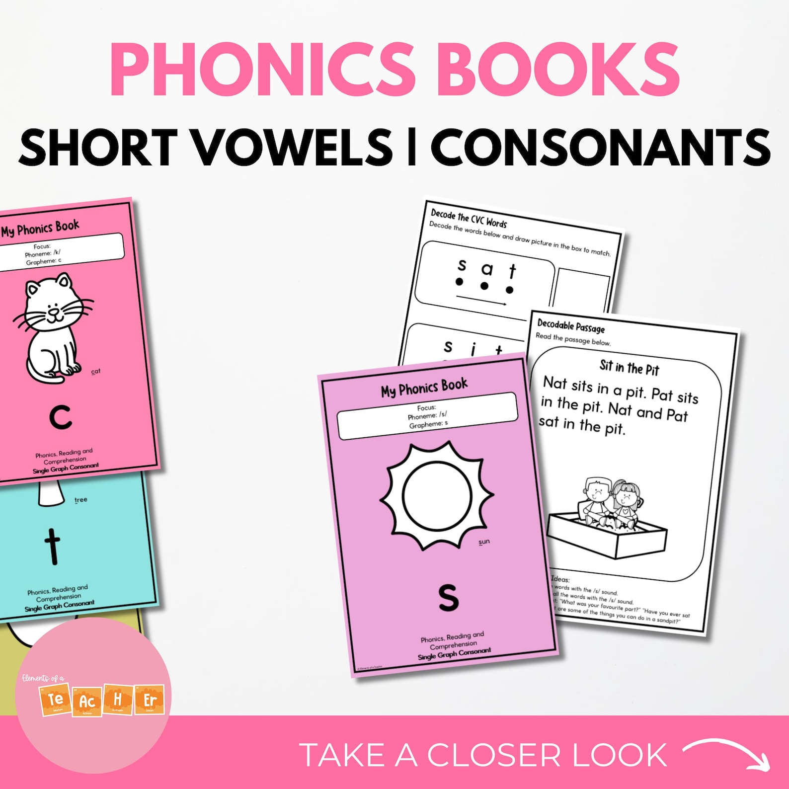 Phonics Books: CVC Worksheets, Decodable Passages & Reading ...