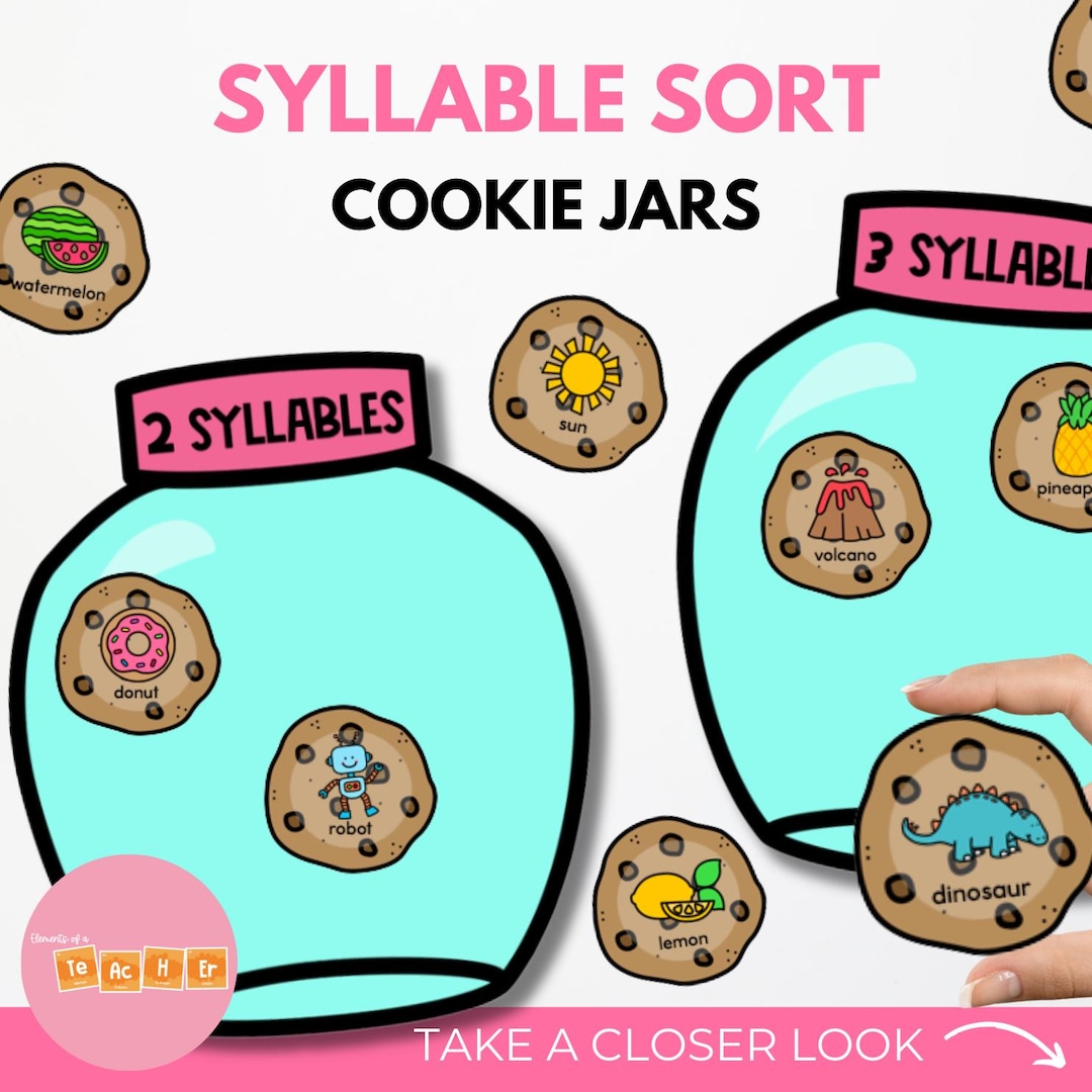 Syllable Sort Activity Game - Phonological Awareness - Etsy